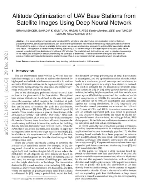 Pdf Altitude Optimization Of Uav Base Stations From Satellite Images