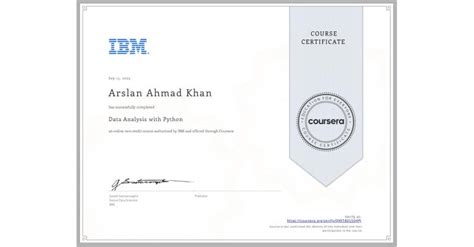Arslan Khan On Linkedin Completion Certificate For Data Analysis With