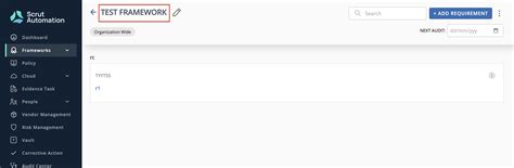 scrut product updates editable custom framework names