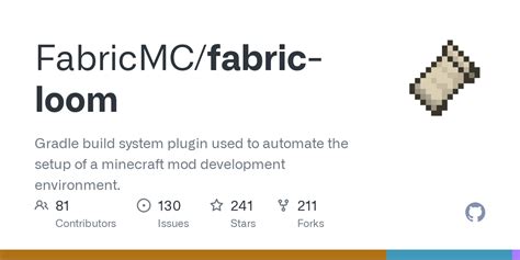 GitHub FabricMC Fabric Loom Gradle Build System Plugin Used To Automate The Setup Of A