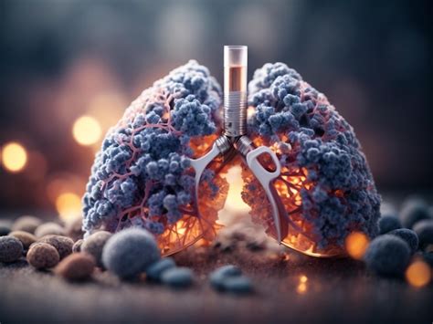 Lung Cancer 3d Concept Image Understanding Lung Anatomy Premium Ai Generated Image