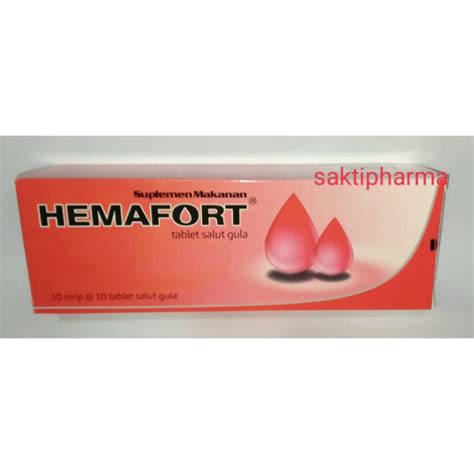 Jual Hemafort Multivitamin Mineral Tablet Tambah Darah Shopee Indonesia