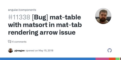Bug Mat Table With Matsort In Mat Tab Rendering Arrow Issue · Issue 11338 · Angular
