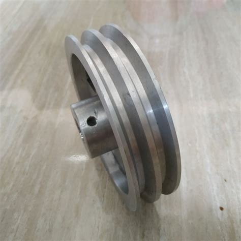 Jual Puli Pully Pulley A2 Double 5 Inch As 24 Mm Pulley Alumunium As