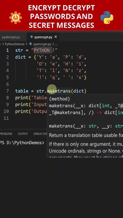 Coolest Python Feature Encrypt And Decrypt Password Message Or Text