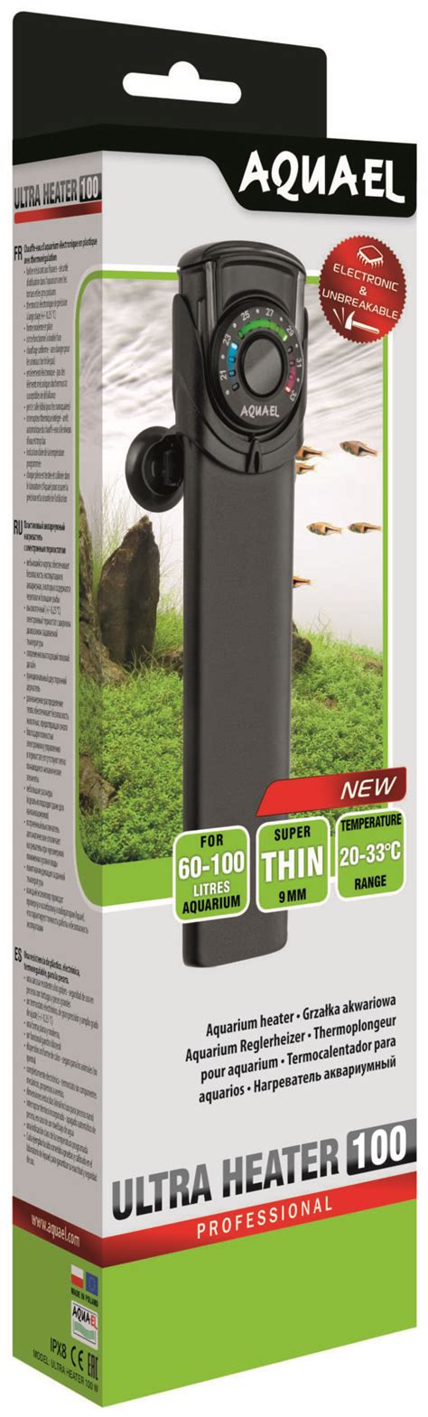 Aquael Calentador Plastico para Acuarios Ultra Heather 25W