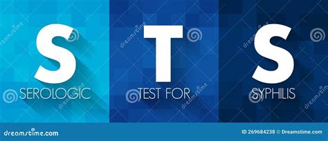 Sts Serologic Test For Syphilis Acronym Medical Concept Background