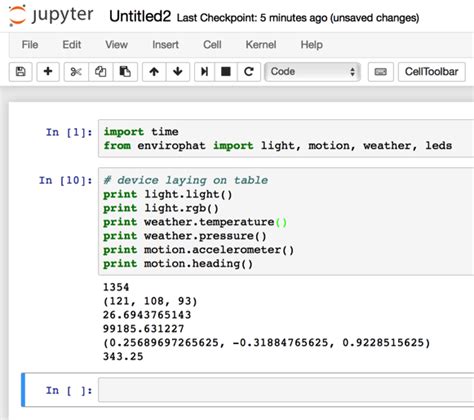 Andy Ganse Jupyter EnviroPHAT On Raspberry Pi