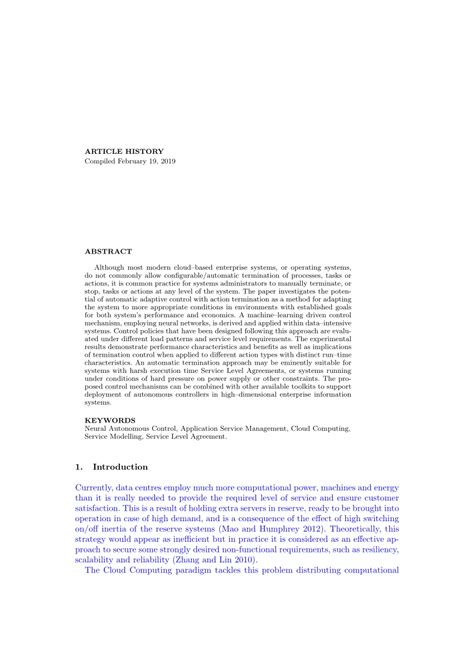 Pdf Neural Adaptive Admission Control Framework Sla Driven Action Termination For Real Time