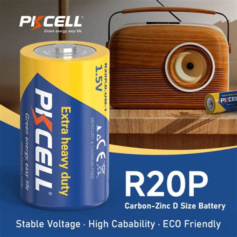 Pkcell Zinc Carbon Battery Heavy Duty Um1 R20p D Size 15v Battery