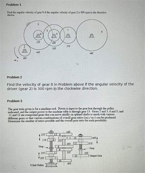 Solved Find The Angular Velocity Of Gear If The Angular Chegg