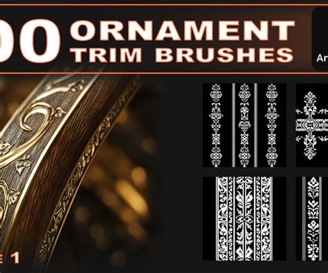 Artstation 100 Engraved Ornaments Brushes Architectural And Decorative Vol1 Brushes