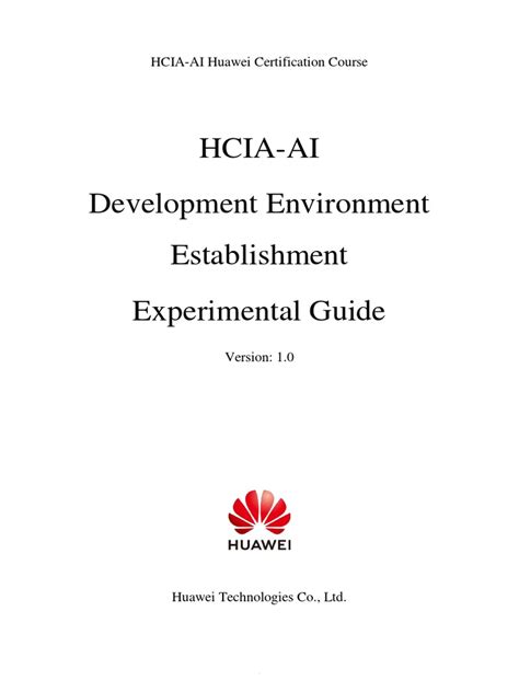 Hcia Ai V10 Lab Guide Pdf Cloud Computing Software