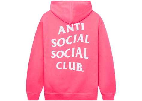 Anti Social Social Club Mind Games Hoodie Pink Mens Fw23 Us
