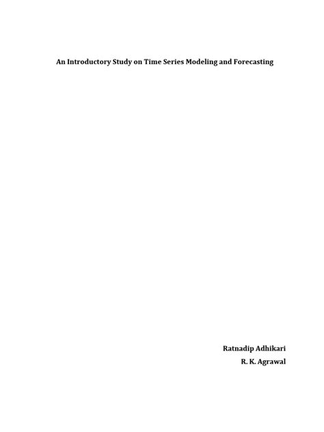 timeseries pdf pdf autoregressive integrated moving average time