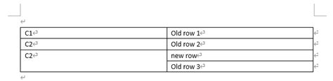 java poi word unable to merge newly created cell vertically stack