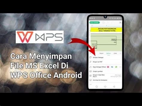 Cara Menyimpan File Excel Di WPS Office Android YouTube