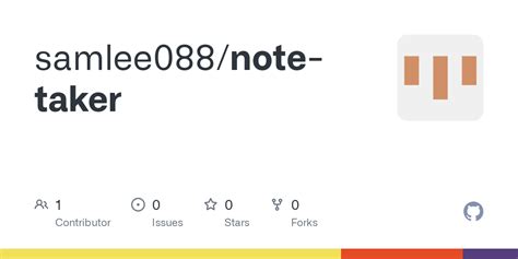 Github Samlee088note Taker