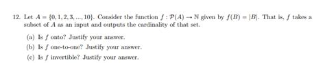 Solved 12 Let A 012310 Consider The Function