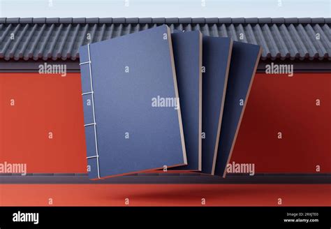 Ancient Chinese Book Traditional Culture 3d Rendering Digital