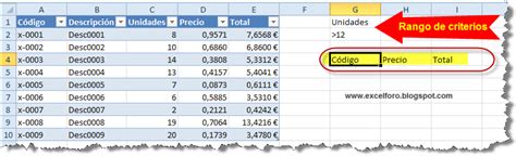 Algo más sobre Filtros avanzados en Excel EXCEL FORO Un blog de Excel