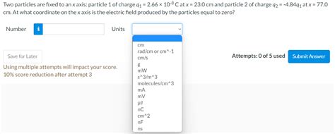solved two particles are fixed to an x axis particle 1
