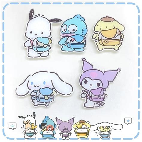 Japanese Cartoon Cute Travel Style My Melody Kuromi Cinnamoroll Pomp