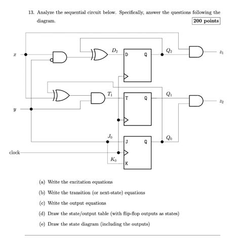 solved 13 analyze the sequential circuit below