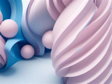 Premium Ai Image Organic Waveforms Abstract 3d Render With Undulating Forms