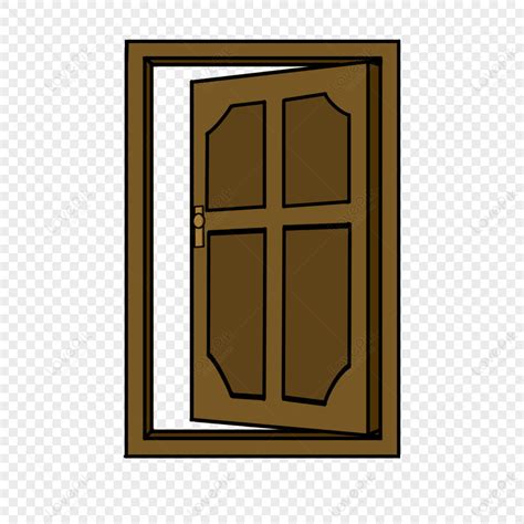 Brown Ordinary Open Door Clipart Positive Clipart Open Door Open Png