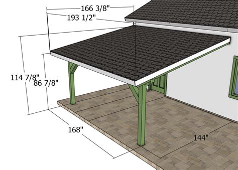 Diy 12x16 Lean To Patio Cover Plans Attached Pavilion Plans Pdf