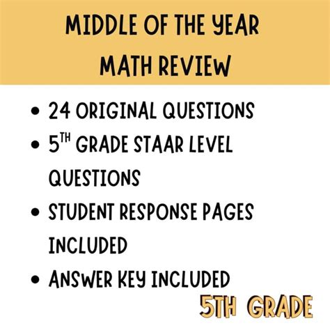 5th Grade Middle Of The Year Review Moy Nwea Math By Mrs Wagoner Way
