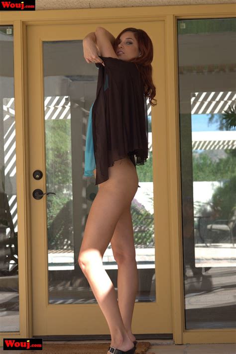 Sweet Hottie Showing Her Amazing Figure In A Dress Outdoors 15 Photos