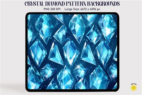 Cyan Crystal Diamond Pattern Background Graphic By Lazy Sun · Creative
