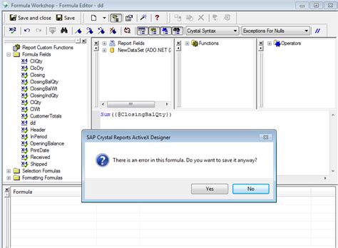Calculating The Sum Of A Formula Filed In Crystal Report Stack Overflow