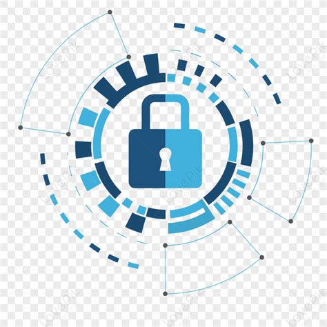 네트워크 기술 보안 로고 회로망 과학 기술 자물쇠 Png 일러스트 무료 다운로드 Lovepik