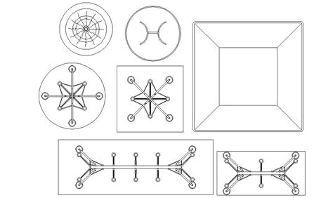Glass Table Top Elevation Cad Blocks