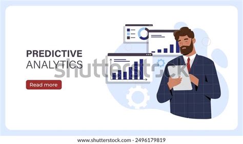 Predictive Analytics Poster Man Suit Near Stock Vector Royalty Free 2496179819 Shutterstock