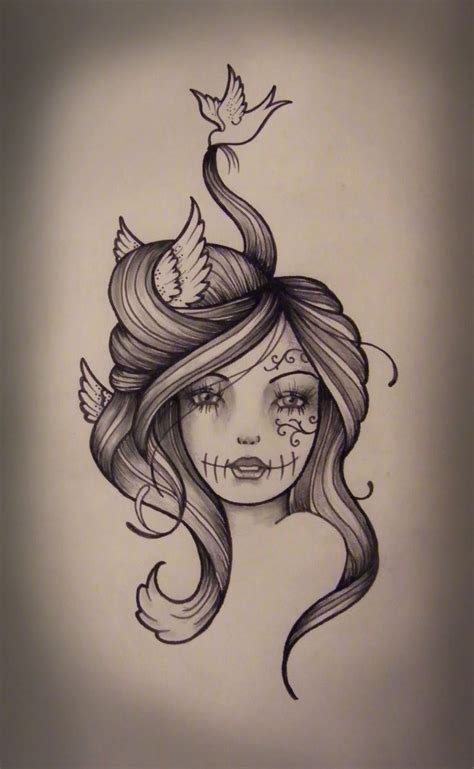 Tattoo Girl Drawing At Getdrawings Free Download