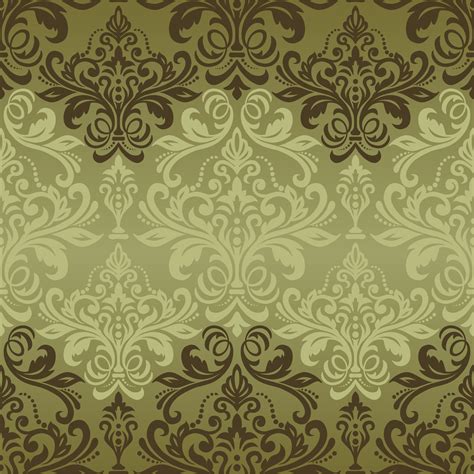 Vector Damask Seamless Pattern Background Floral Element 18 Files Векторные клипарты