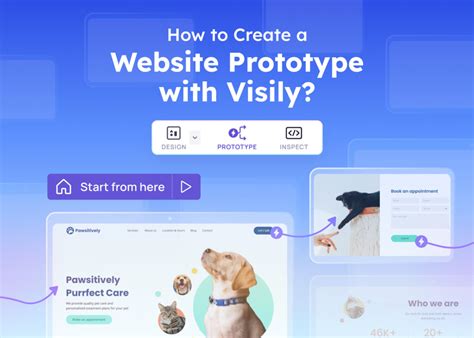how to create a website prototype with visily