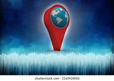 D Rendering Red Map Pointer Stock Illustration Shutterstock