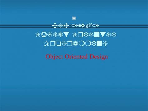Pptx Cse 1201 Object Oriented Programming Object Oriented Design