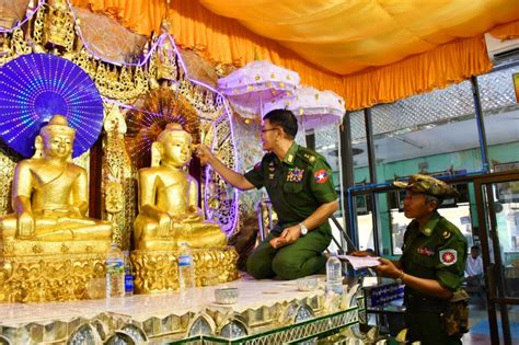ဒုတိယဗိုလ်ချုပ်ကြီးလူအေးနှင့် တာဝန်ရှိသူများ ကျောက်ဖြူမြို့ ပြန်လည