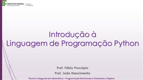 Técnico Integrado Em Informática Programação Estruturada E Orientada