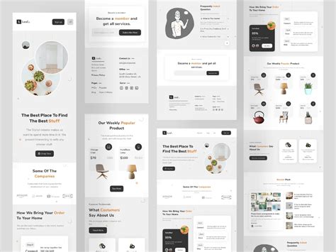 Leaf Home Interior Mobile And Tablet Responsive Free Figma Templa