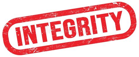 Integrity Text Written On Red Stamp Sign Stock Illustration