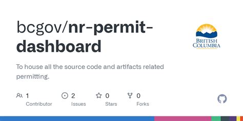 GitHub Bcgov Nr Permit Dashboard To House All The Source Code And Artifacts Related Permitting