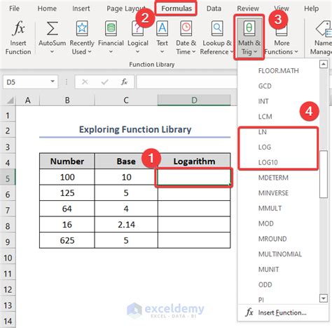 How To Calculate A Logarithm In Excel Methods ExcelDemy