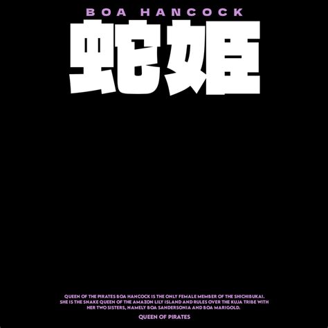 Boa Hancock Snake Queen Portrait Cairo Apparel